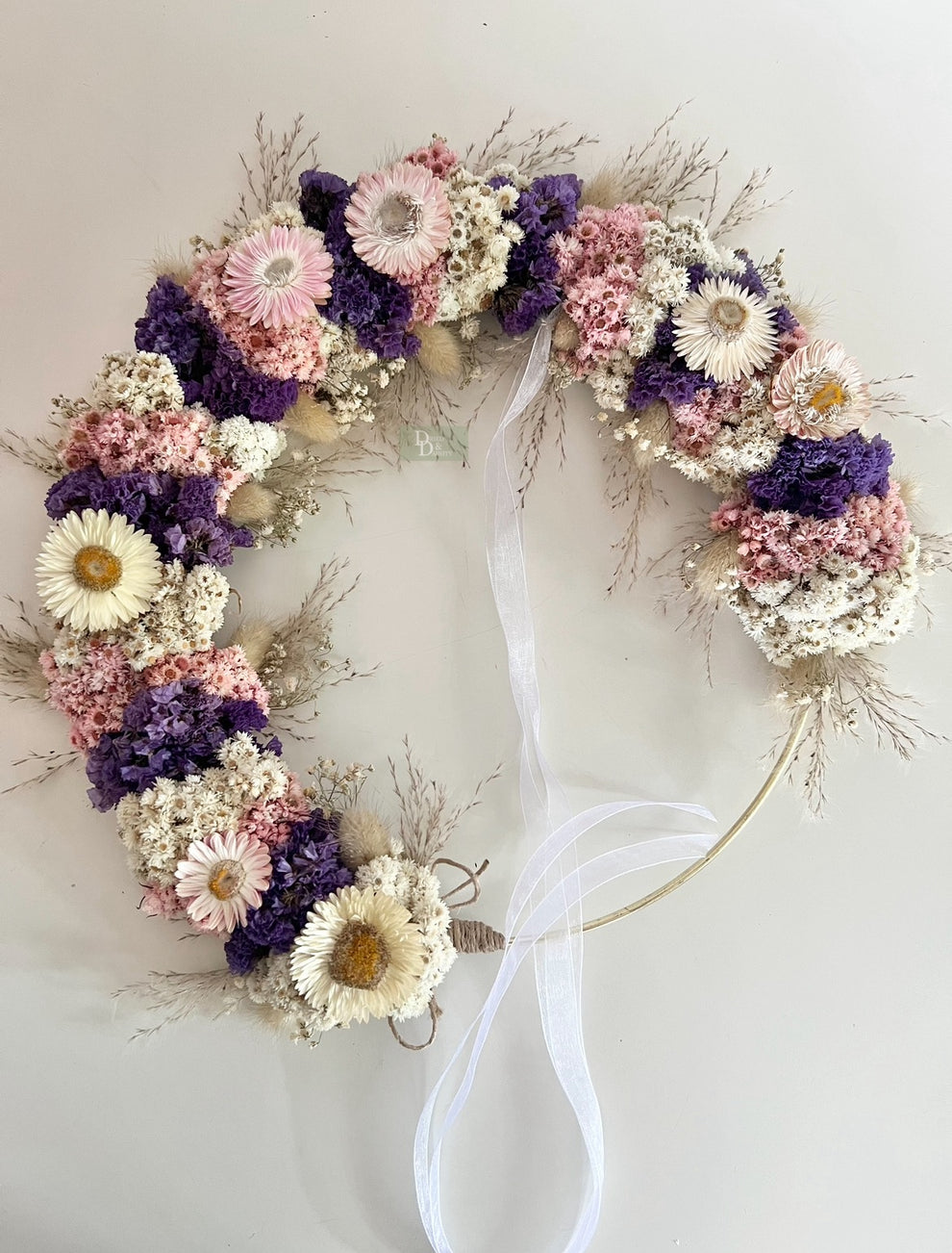 PURPLE STATICE WREATH – DRIED&DAINTY